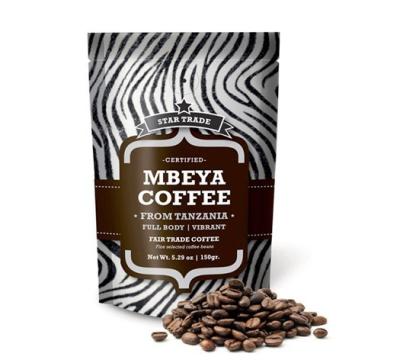 China Stand Up Matt Aluminum Foil Coffee Bag With Zipper , Brown Coffee Bags Food Bags for sale