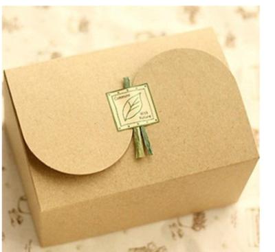 Caja de papel llana de Brown Kraft para el regalo que empaqueta, impresión modificada para requisitos particulares