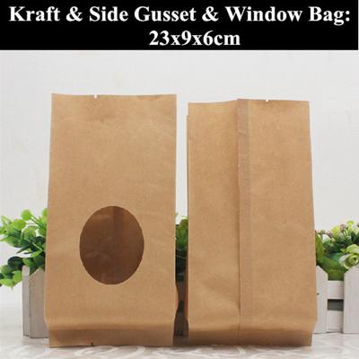 Empaquetado térmico en caliente bolsa de la categoría alimenticia del café del papel de Kraft de la parte inferior plana