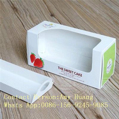 China Gift 350g White Display Paper Box For Chocolate Packaging With Window for sale