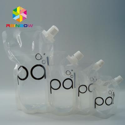 China Reusable Baby Food Stand Up Spout Pouch Packaging Clear Drink Stand Up Spout Pouch for sale