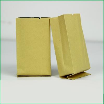 China PET VMPET PE Material Side Gusset Kraft Paper Bag For Tea / Food Packaging for sale
