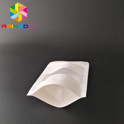 Sacs blancs de biscuits de papier d'emballage empaquetant, finition extérieure mate de empaquetage de sac d'aluminium