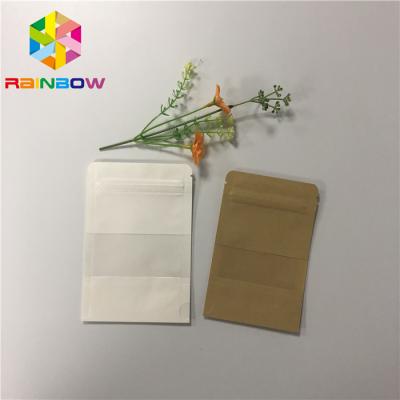 China Rectangle Round Window Customized Paper Bags 50-200 Microns Thickness For Packaging for sale