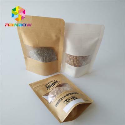 China Levántese la bolsa de plástico transparente de empaquetado de la cerradura de la cremallera de los bolsos de los snacks transparente con la ventana en venta