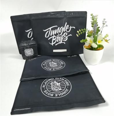 China Aluminum Foil Zip Lock Plastic Bags Black Matte Rotogravure Printing With Window for sale