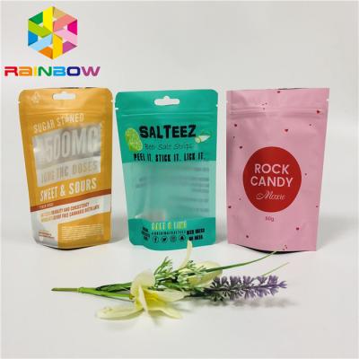 China El empaquetado de las bolsas plásticas de la categoría alimenticia laminado se levanta el logotipo modificado para requisitos particulares bolsa de la cremallera en venta