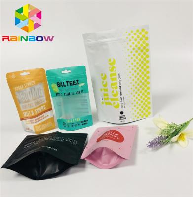 China FDA Mylar Stand Up Zipper Pouch , k Sealed Plastic Bags With Hang Hole for sale