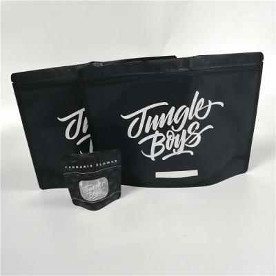 China Stand Up Herbal Incense Packaging Aluminum Foil Bags Matt Black Customized Size for sale