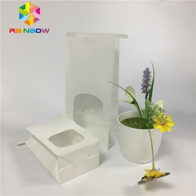 China Bolso impermeable a la grasa del bocado que empaqueta el bolso llano de la ventana del claro del Libro Blanco con el lazo de la lata en venta