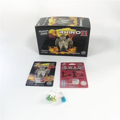 China Male Enhancement Medication Blister Pack Packaging Black Mama Premier Zen Paper Display Card for sale