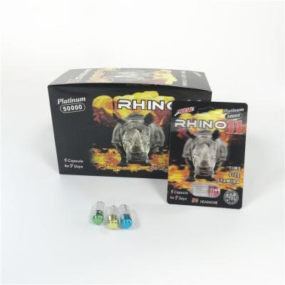 China 3D Rhino Plastic Blister Packaging Customized Size For Male Sexual Capsules for sale