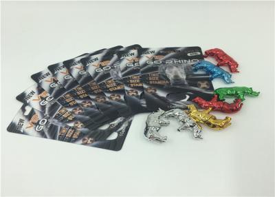 FDA/SGSのサイのまめカード男性の性の丸薬のための包装カード注文色