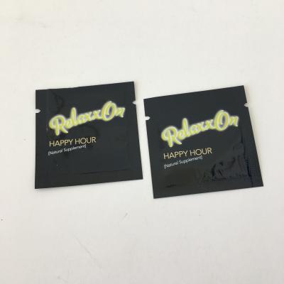 China Heat Sealing Plastic Pouches Packaging Three Side Seal Supplement Powder Capsule for sale