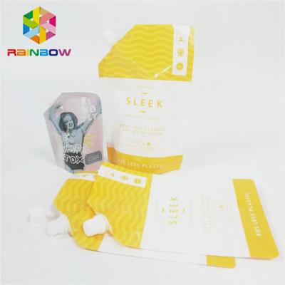 Китай Лоснистый нейлон финиша жидкостный стоит вверх сумка выжимкы детского питания мешка Споут упаковывая продается