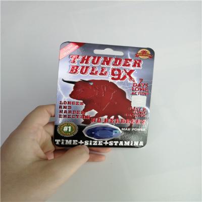 China Rhino 7 3D Blister Card Packaging Mens Sexual Supplements For Boosting Libido for sale