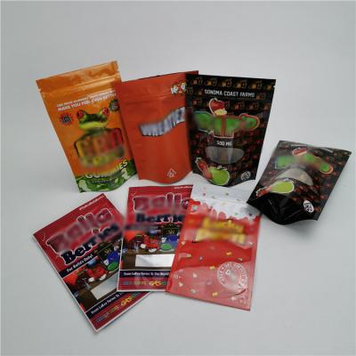 인쇄된 Mylar는 장벽 주머니 담배 Ziplock 부대 CBD 사탕 포장 관례를 위로 서 있습니다