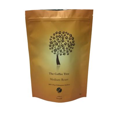 China Plastic  Matte Foil Coffee Bags Packaging Food Custom Printing With Valve for sale