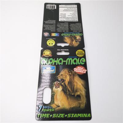 China CMYK Color Customized Plastic Pill Paper Packaging Card for sale