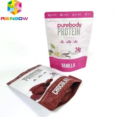 China El soporte reutilizable encima de la bolsa con el tipo plano de empaquetado de la bolsa de la cremallera del almacenamiento ziplock de la comida imprimió bolsos en venta