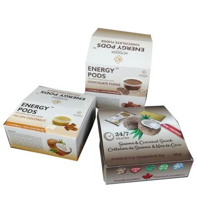 China Factory Supplier Packaging Box Private Label Whey Protein Bar Display Box Energy Bar Snack Packaging Paper Boxes for sale