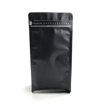 China Matt Black Aluminum Foil impreso de encargo 250g 1kg 12oz con el bolso de café inferior plano Ziplock en venta