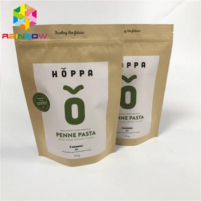 China Brown Kraft Paper CMYK VMPET  Stand Up Pouch for sale