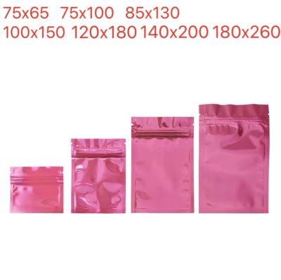 Cosmetic Product Skin Care Cream Packaging Small Sachet Current Size Flat Transparent Shinny Bag Pink Red Rainbow Bag