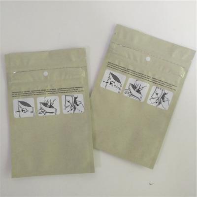 Sac résistant imprimé fait sur commande d'emballage de mauvaise herbe de Mylar de couleur de papier de 3.5g emballage d'enfant de preuve d'enfants zip-lock de plastique de poche