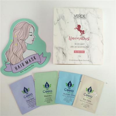 саше образца Skincare мешка сливк глаза сумки маски волос 5ml 30ml упаковывая мини с бумажной коробкой дисплея