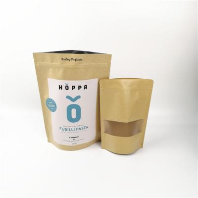 China Kraft Paper Stand Up CYMK 6oz 8oz Snack Bag Packaging for sale