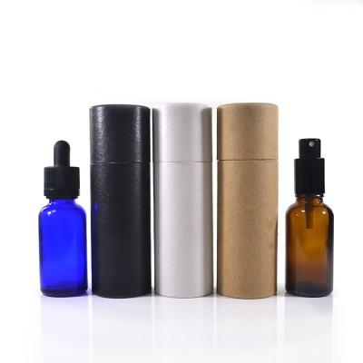 China Cosmetic Packaging 10ml 15ml 20ml 30ml 50ml 100ml Recycled Kraft Cardboard White Brown Black Paper Tube for sale