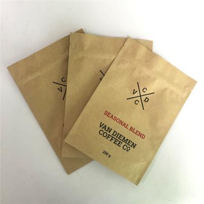 China Kraft Zip Lock Stand up Pouches with Tear Notch and Matte Window for sale