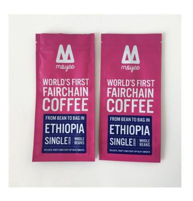China Zipper Coffee Bean Packaging Smell Proof With Heat Seal Side Gusset for sale