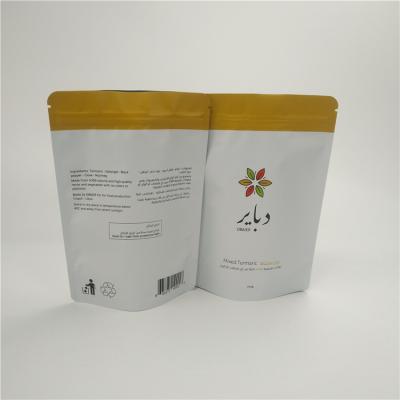 China Mixed Turmeric Powder MOPP VMPET PE Eco Friendly Food Pouches Gravure Printing for sale