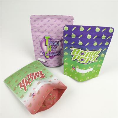 China Resealable 3.5g Mylar Smell Proof Bags Heat Seal CMYK for sale