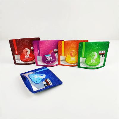 China 14g CBD SGS Smell Proof Foil Bags 80mic Gummy Mylar Packaging Bag factory
