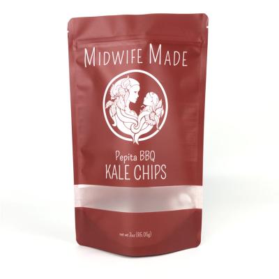 China Aluminum Food Packaging Bag Matte Effect Plastic Laminated Stand Up Tea Mixed Veggies Pouch Pouches For Chips for sale