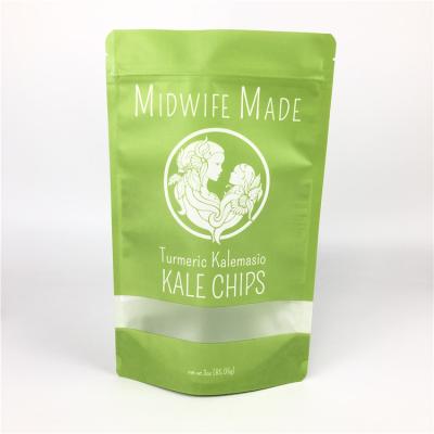 中国 注文の印刷された食品等級はプラスチック ホイルのビスケットが明確な窓が付いているペーパー包装袋を欠くジッパー ロックのシールの上に立つ 販売のため