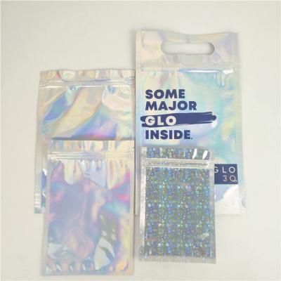 China Bolso plástico del acondicionamiento de los alimentos del MOPP de CMYK de los bolsos olográficos ULTRAVIOLETA brillantes de la cremallera en venta