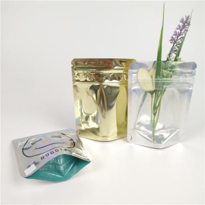 China Transparent Custom Printed Mylar Bags Smell Proof Pouch 3.5g Edible Ziplock Foil Bags for sale