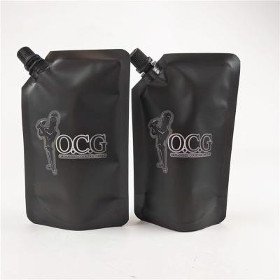 Китай Стойка жидкости выжимкы вверх по соку ярлыка печати сумки мешка Spout черному штейновому продается