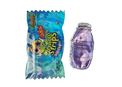 China Custom Printed 3.5g 0.125oz Smell Proof Ziplock Mylar Bags Special Die Cut Irregular Shape for sale