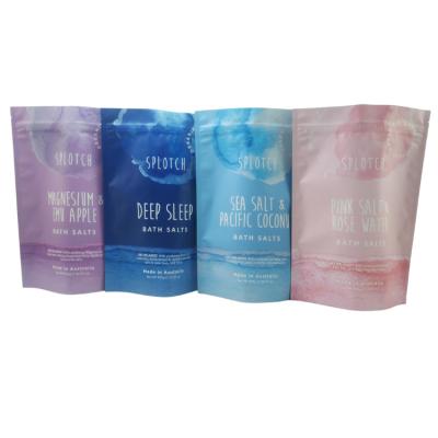 Печать логотипа на заказ Ziplock Pouch Body Scrub Мыло для ванной бомбы Упаковка Алюминиевая фольга Pouch Пластиковый ремешок ремешок для ванны Солевые пакеты
