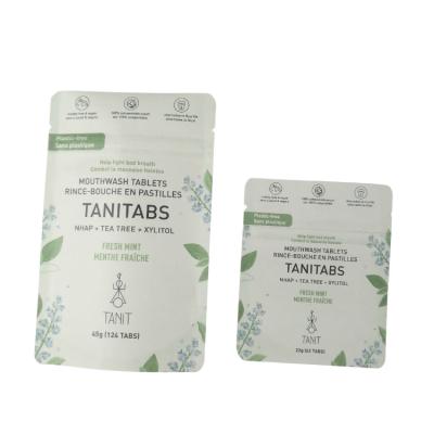 China Custom Brand Printing Compostable Food Grade Polyethyleen Biodegradable Kraft Papier Stand Up Pouch Mylar Ziplock Bags Te koop