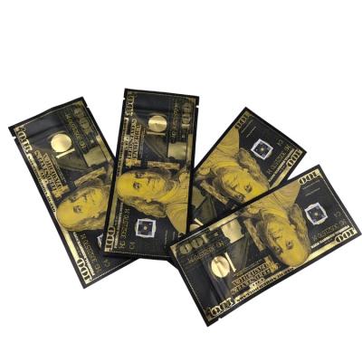 China Persoonlijke druktas Mylar geurbestendige stand-up zak snoep voedselverpakking 3.5g Mylar ziplock zak met venster Te koop