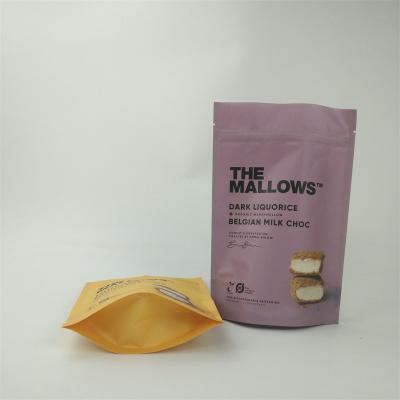 中国 カスタム印刷 生物分解性クラフト紙袋 食品グレード スタンドアップ ザイプロック 梱包袋 販売のため