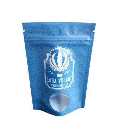 中国 臭いを防げる袋 UV スポット 輝く窓 3.5g ザッパー付きCBD花包装袋 販売のため