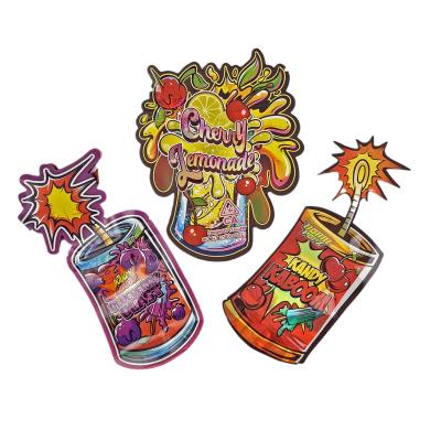 中国 不規則な形状の包装 シップロックホログラフフィルム3.5g 臭いを防いで切断されたマイラーバッグ 販売のため