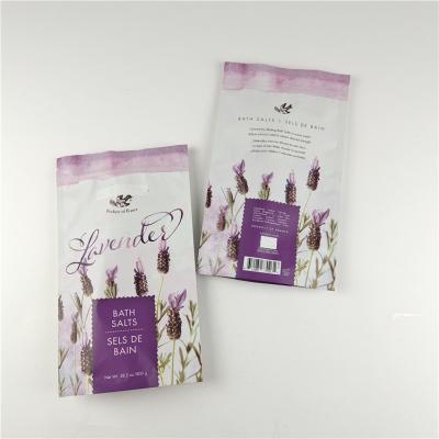 Cina Dimensioni e colori personalizzati Disponibile Imballaggio Matta Folio di alluminio Bagno sale Stand Up Borsa Ziplock Doypack in vendita